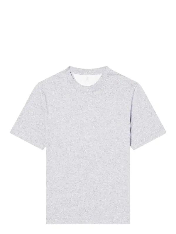 Brunello Cucinelli Slub Linen And Cotton-blend Jersey T-shirt - Gray