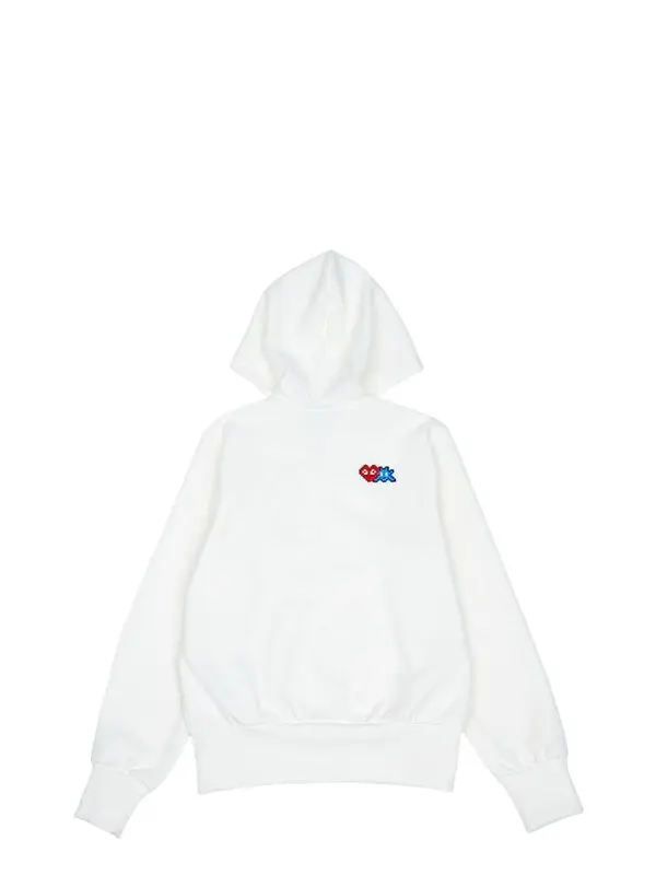 Comme Des Garçons X Invader Doublewappen Zip Up Sweatshirt - White