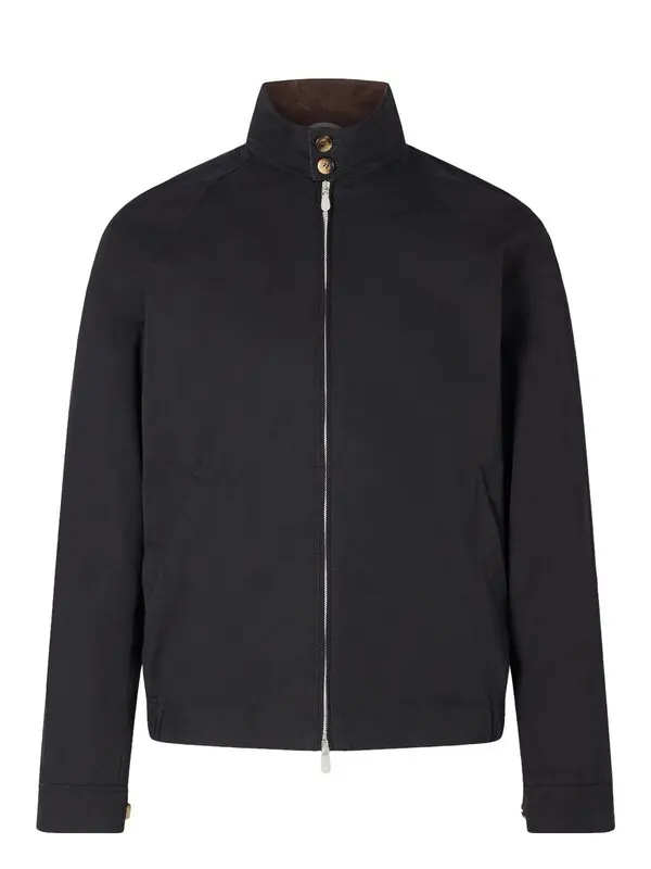 Brunello Cucinelli Cotton-blend Twill Bomber Jacket - Black