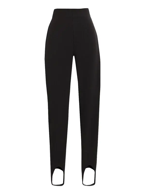 Balmain Cottonblend Stirrup Leggings - Black