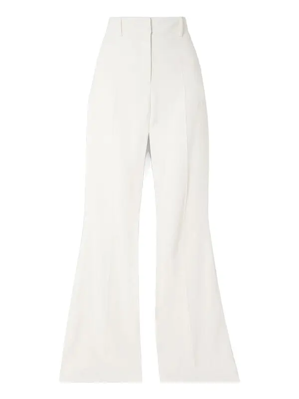 Balmain Stretch-crepe Wide-leg Pants - Ivory