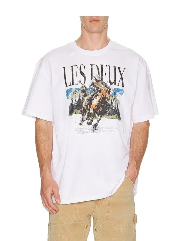 LES DEUX Cole Cowboy Tee - White