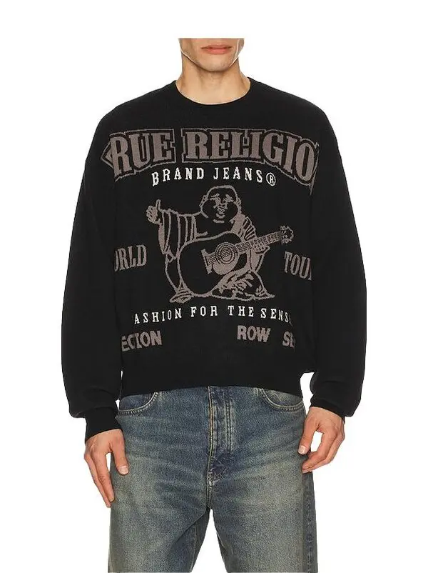 True Religion Cinched Srs Sweater - Jet Black
