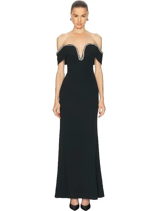 CAMILA COELHO Valeria Gown - Black