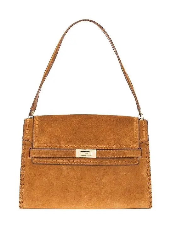 Tory Burch Lee Radziwill Large Shoulder Bag - Toffee