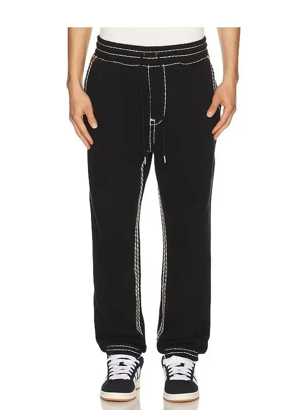 True Religion Super Qt Jogger In Black - Jet Black