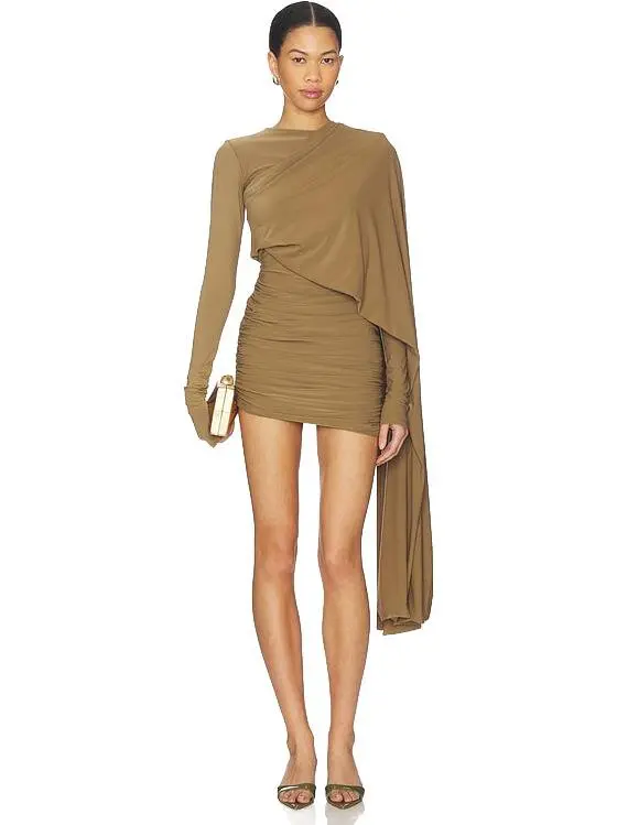DEME BY GABRIELLA The Paula Dress - Sand Green