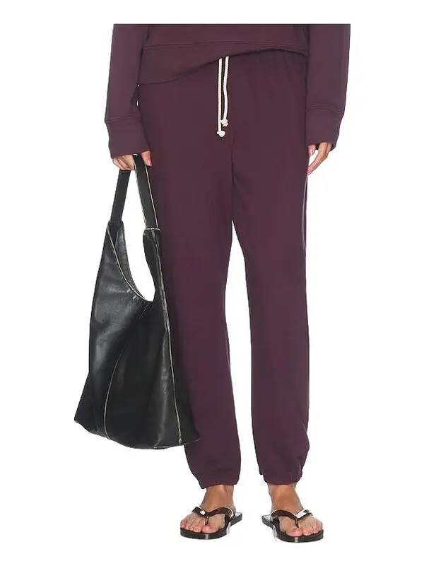 PERFECTWHITETEE Johnny French Terry Easy Sweatpant - Cherry Lacquer
