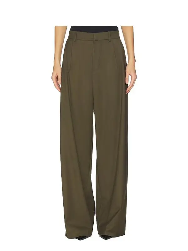 MOTHER OF ALL Moa Low Waist Wide Leg - Dark Green
