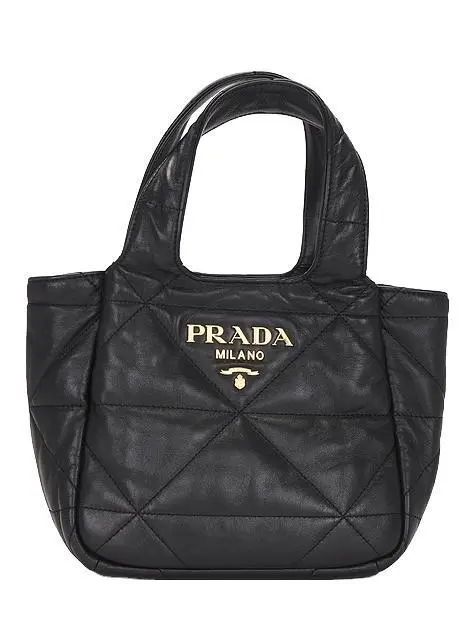 FWRD RENEW Prada Nappa Tote Bag - Black