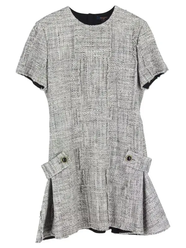 LOUIS VUITTON Tweed Mini Dress - Grey
