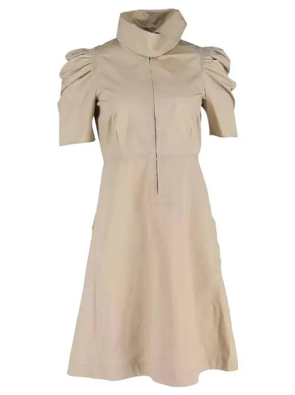 Celine 2010s Zip Midi Dress - Neutrals