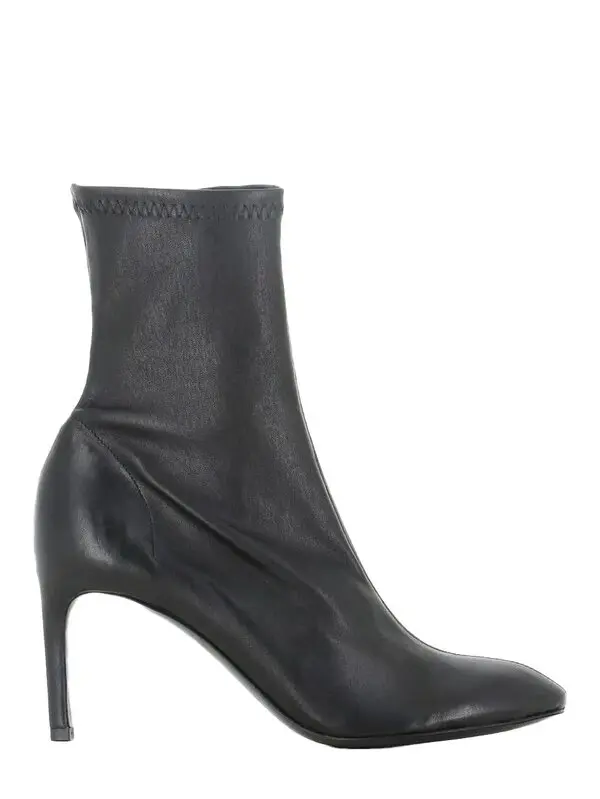 DEL CARLO Stretch Stiletto Ankle Boots - Black