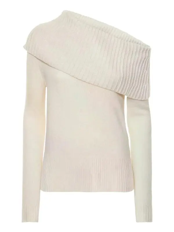 Michael Kors Asymmetric-collar Sweater - Neutrals