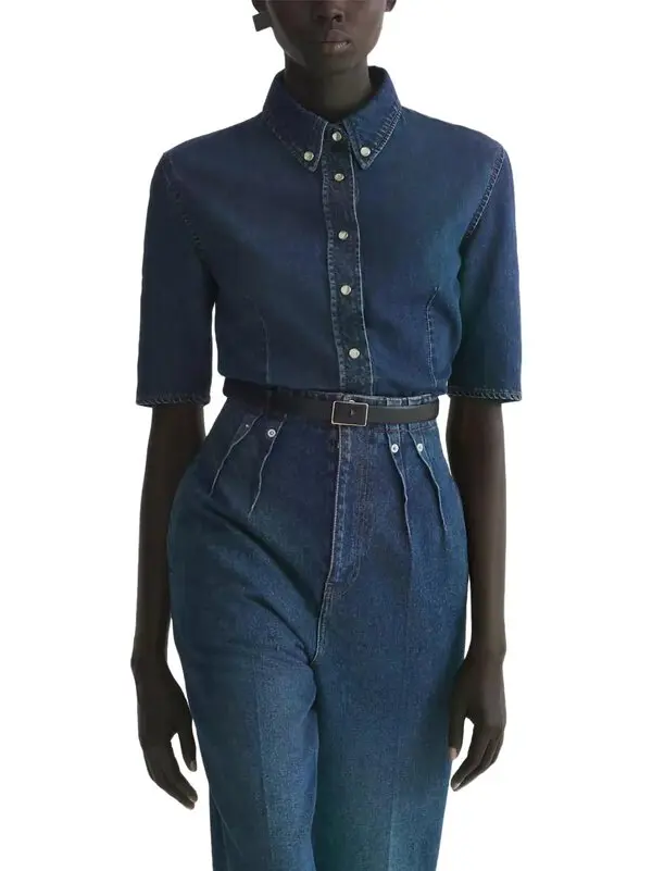 MUGLER Buttoned Shirt - Blue