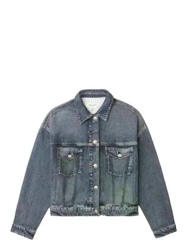 Rag & Bone Boxy Denim Jacket - Blue