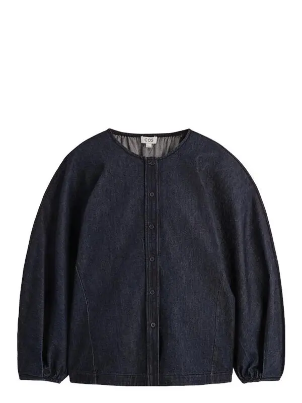 Cos Rounded Denim Top - Indigo