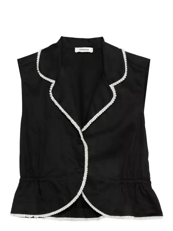 Sandro Sleeveless Shirt - Black