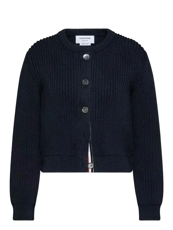 Thom Browne Cropped Cardigan - Blue