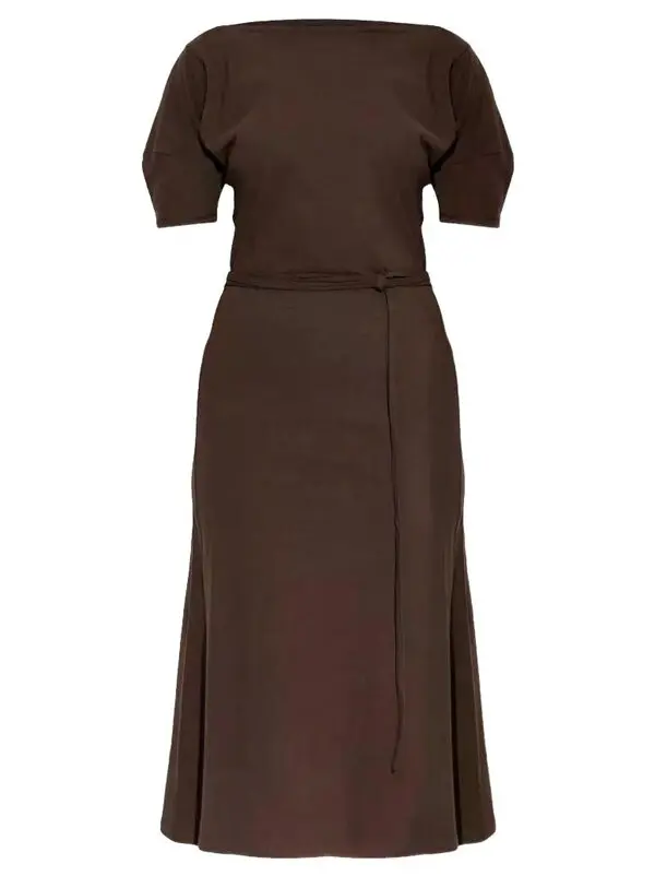 LEMAIRE Tied-waist Midi Dress - Brown