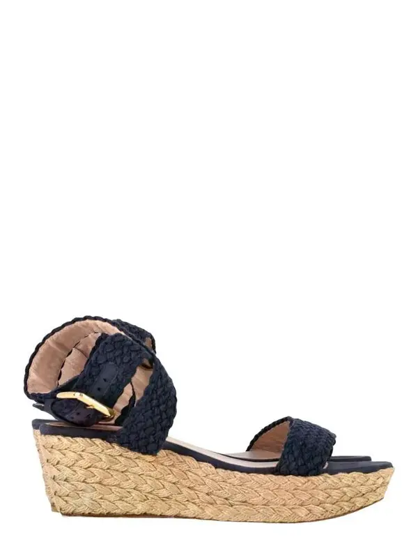 STUART WEITZMAN Braided-strap Heeled Espadrilles - Blue