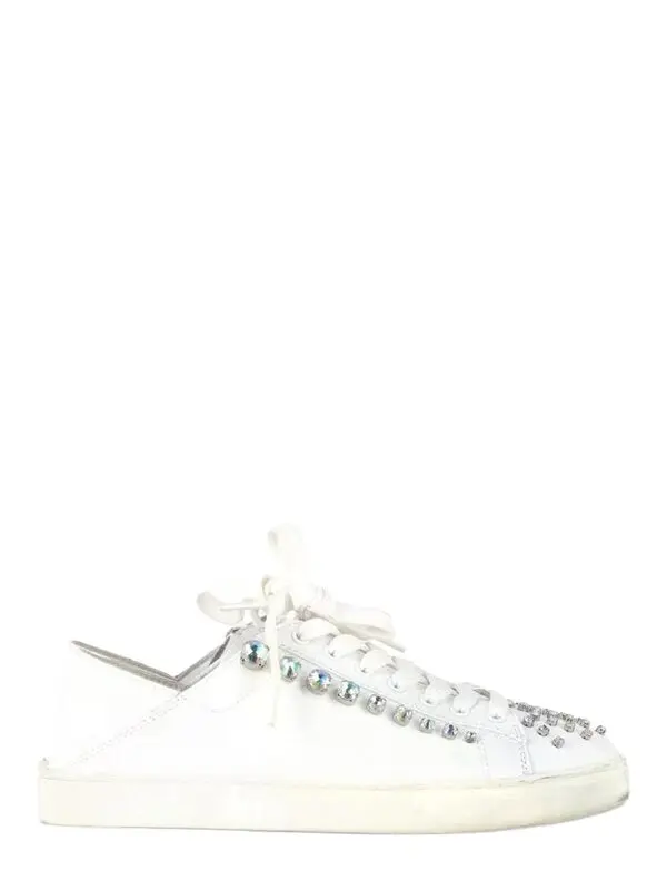 STUART WEITZMAN Convertible Leather Sneakers - White