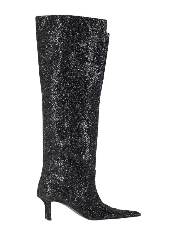ALEXANDER WANG Viola Slouch Glitter Boots - Black