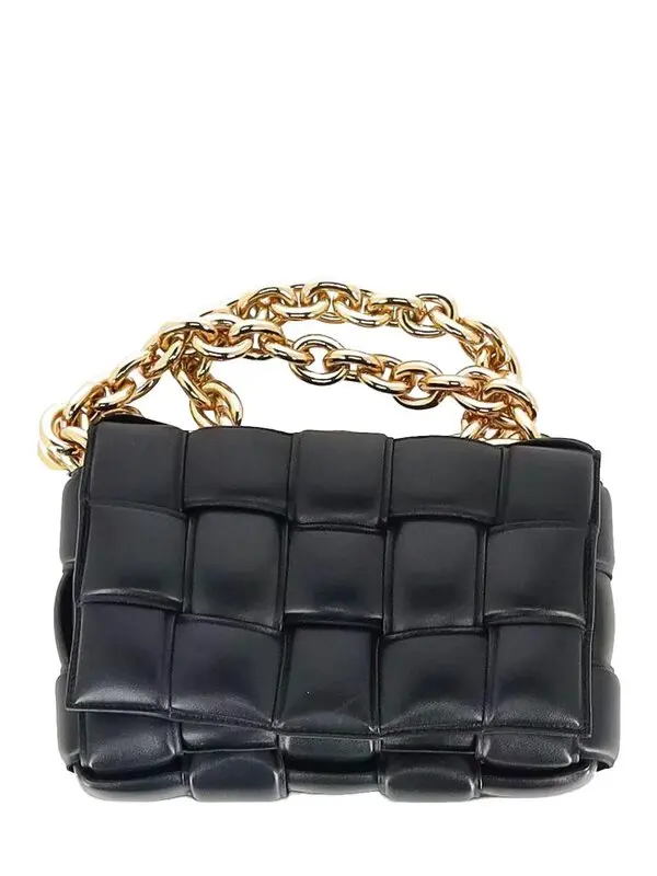 Bottega Veneta Intrecciato Chain Bag - Black