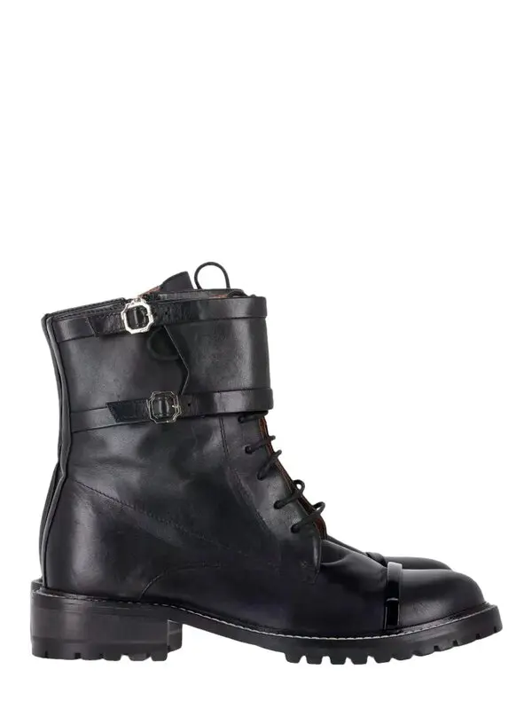 MALONE SOULIERS Leather Combat Boots - Black