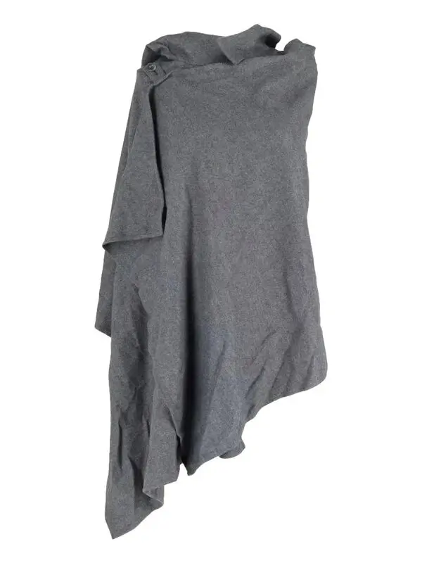 Yohji Yamamoto Hooded Wool Cape - Grey