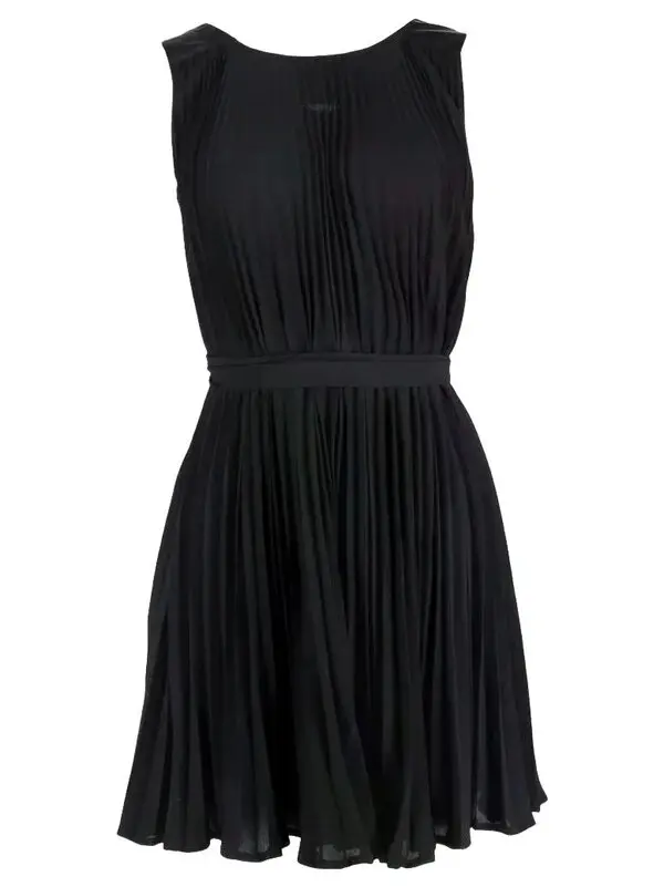 Diane Von Furstenberg Pleated Mini Dress - Black