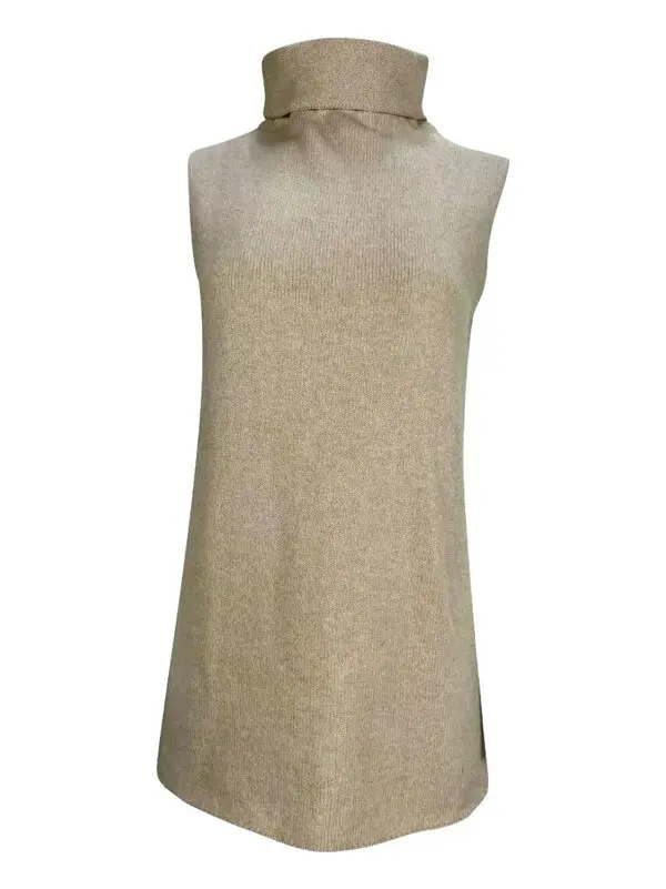 THE ROW Turtleneck Sleeveless Sweater - Neutrals