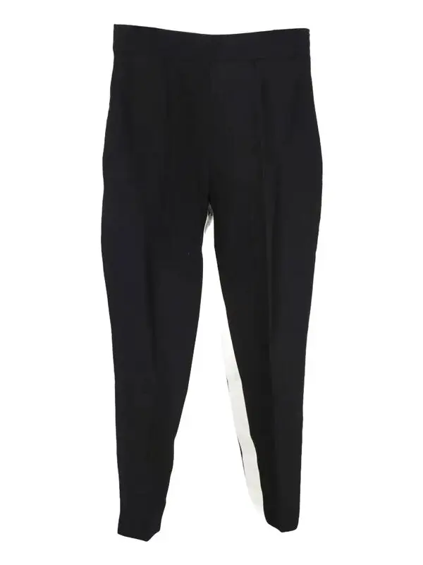 Prada Straight-leg Stripe-detail Trousers - Black