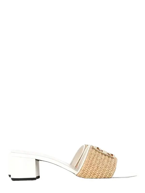 Givenchy 4g Raffia Sandals - White