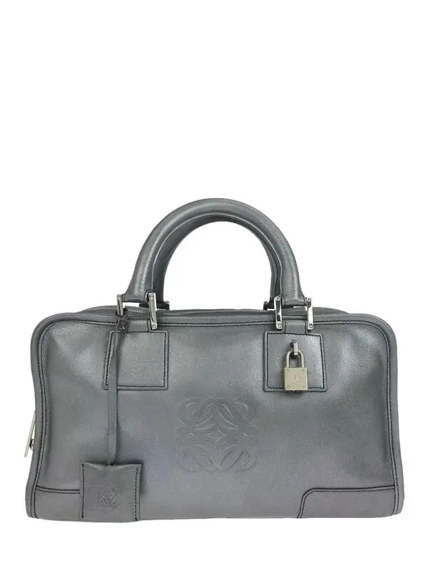 Loewe 2004 28 Amazona Leather Tote Bag - Silver