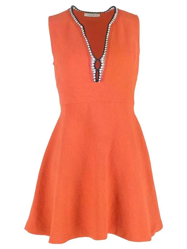 Sandro Sleeveless Mini A-line Dress - Orange