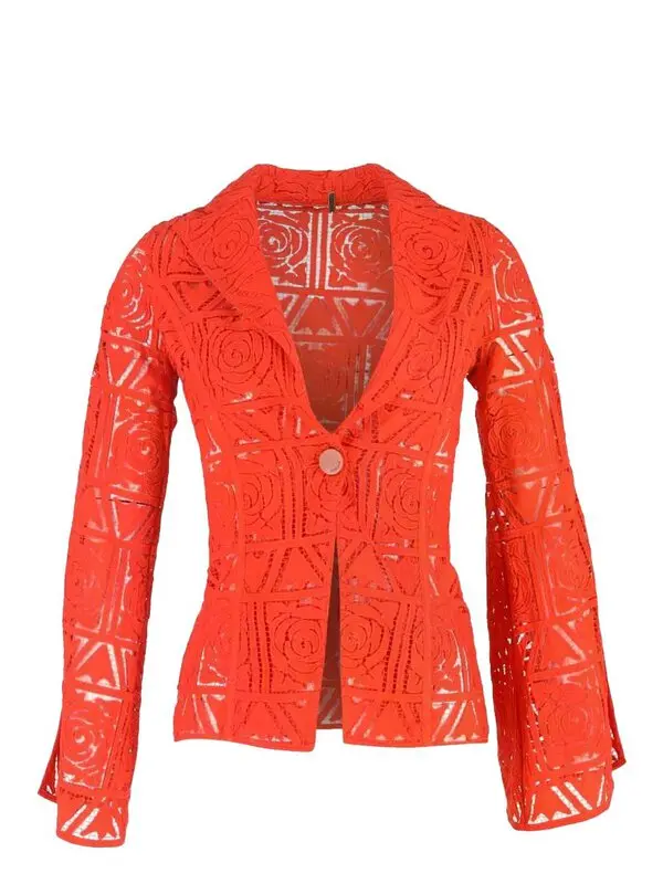 Cult Gaia Floral Lace Jacket - Orange