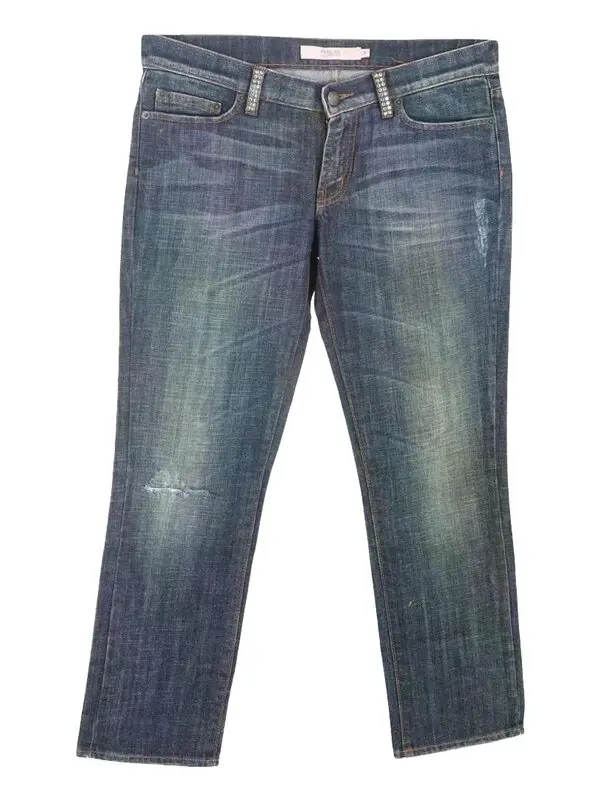Valentino Garavani Distressed Denim Jeans - Blue