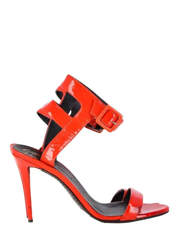GIUSEPPE ZANOTTI Leather Strap Sandals - Red