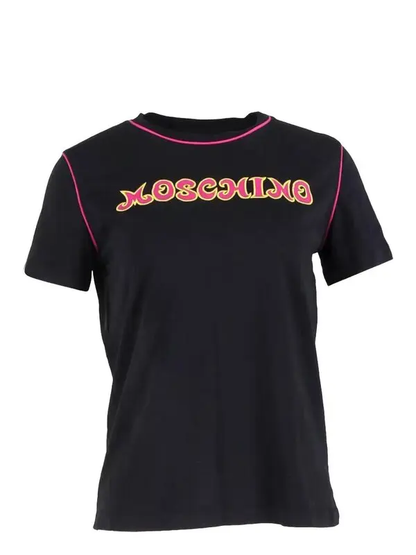Moschino Logo-embroidered T-shirt - Black