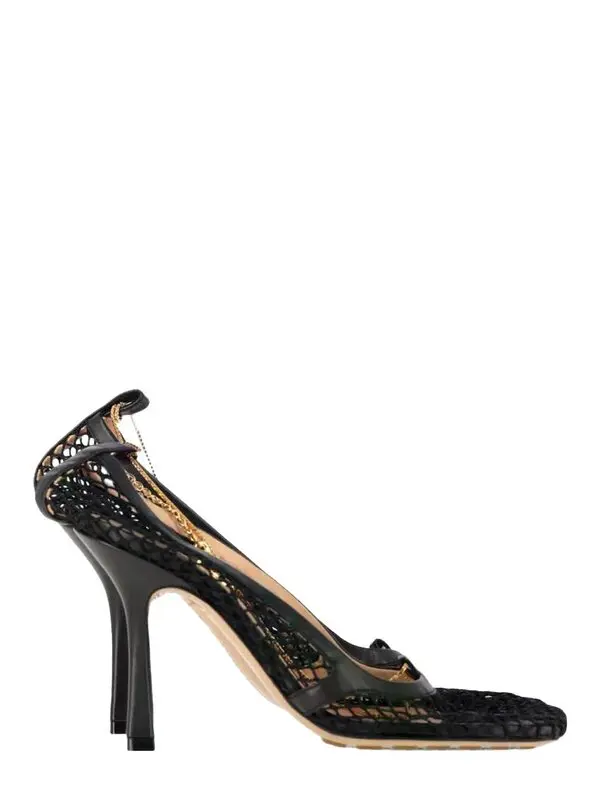Bottega Veneta Mesh Chain Stiletto Pumps - Black