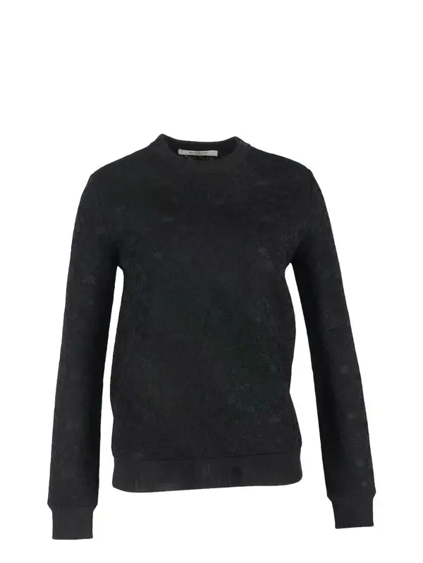 Givenchy Lace Crew-neck Sweatshirt - Black