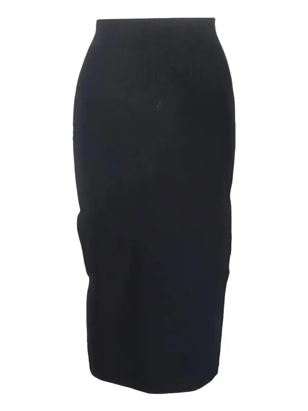 Victoria Beckham Slit Midi Skirt - Black