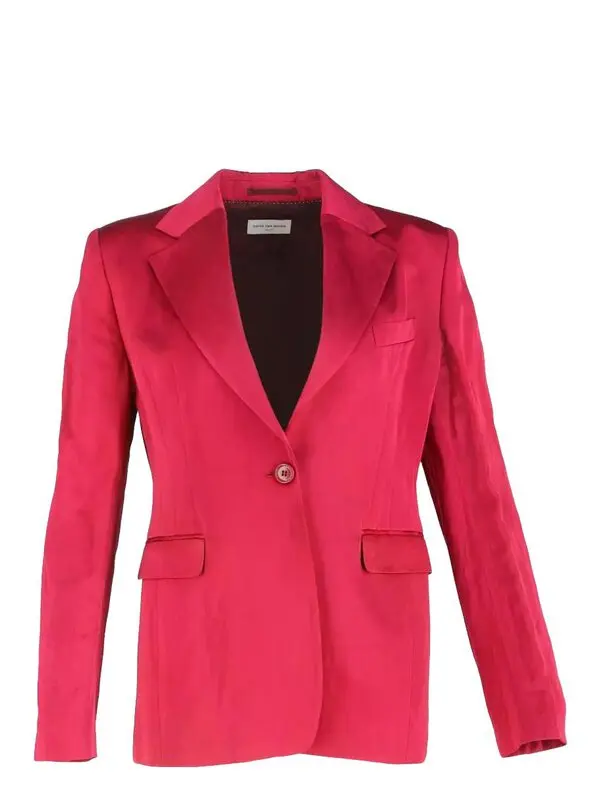 Dries Van Noten Single-breasted Wool Blazer - Red