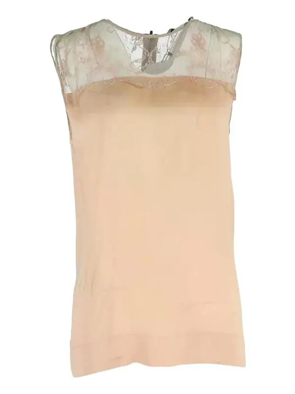 Stella McCartney Sleeveless Top With Lace Detail - Neutrals
