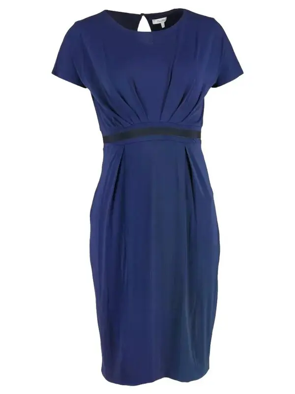 Max Mara Gathered-waist Midi Dress - Blue