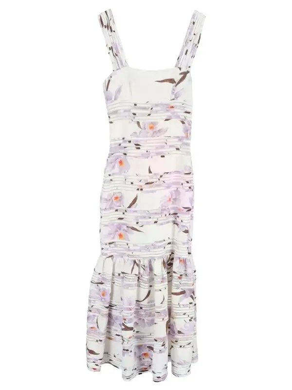 Zimmermann Floral-print Sleeveless Midi Dress - Purple