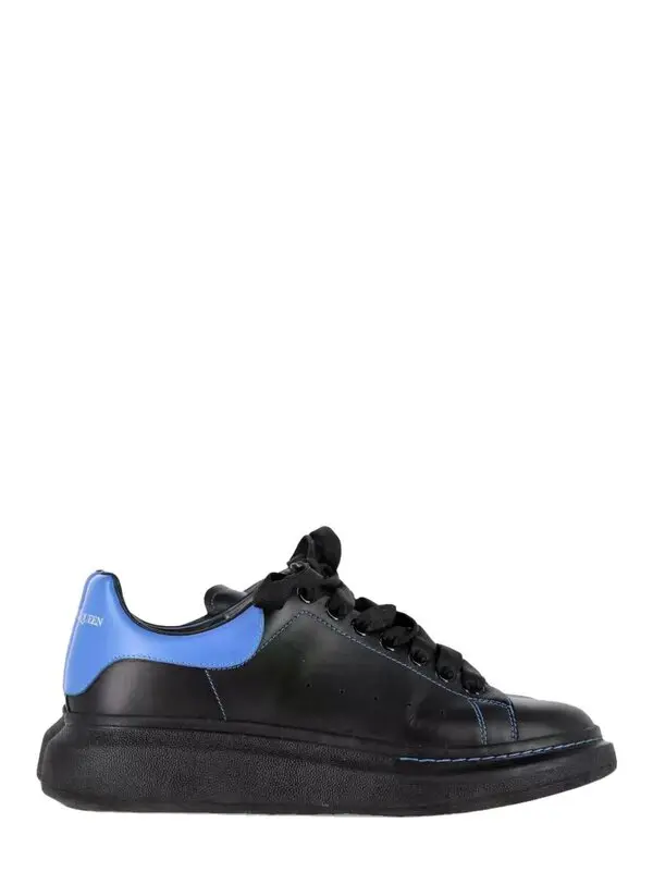 Alexander McQueen Logo-detail Leather Sneakers - Black