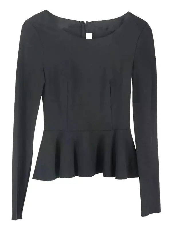 Stella McCartney Long-sleeved Peplum Blouse - Black