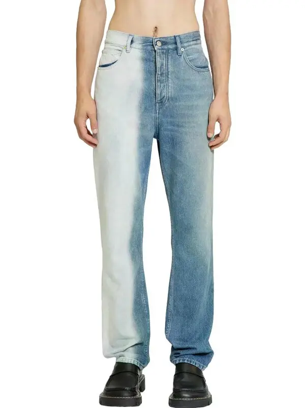 Loewe Two-tone Straight Leg Jeans - Blue